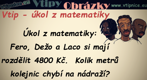 Úkol z matematiky - Vtipnice.eu