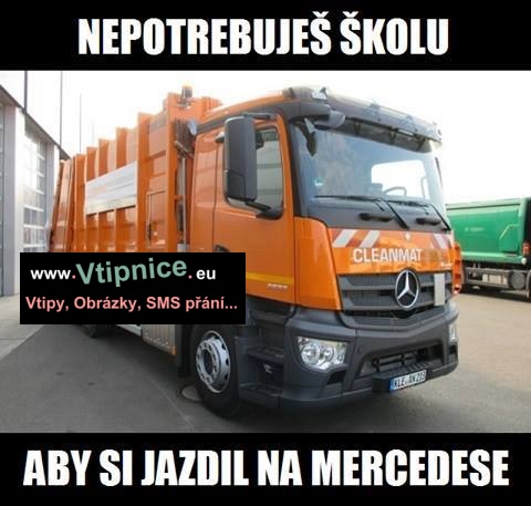 Mercedes popelářské auto - Vtipnice.eu