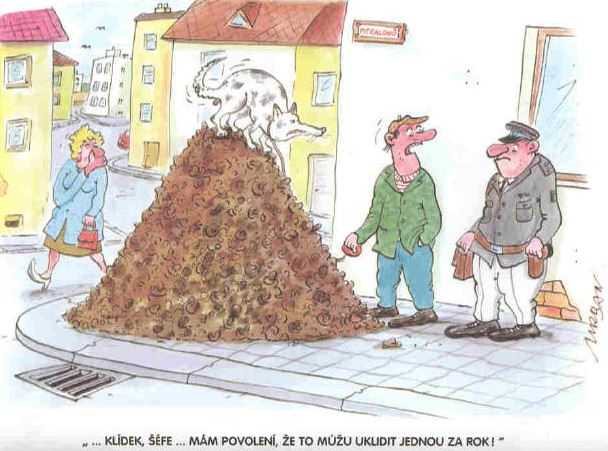 Kreslené vtipy - Psí výkaly zákon | Vtipnice.eu