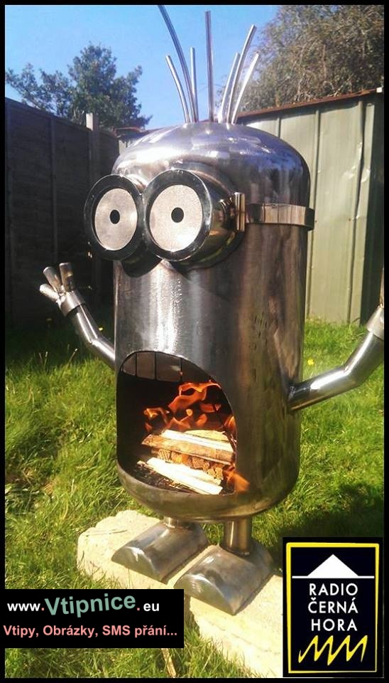 Srandovní obrázky - Domácí krb s udírnou | Vtipnice.eu